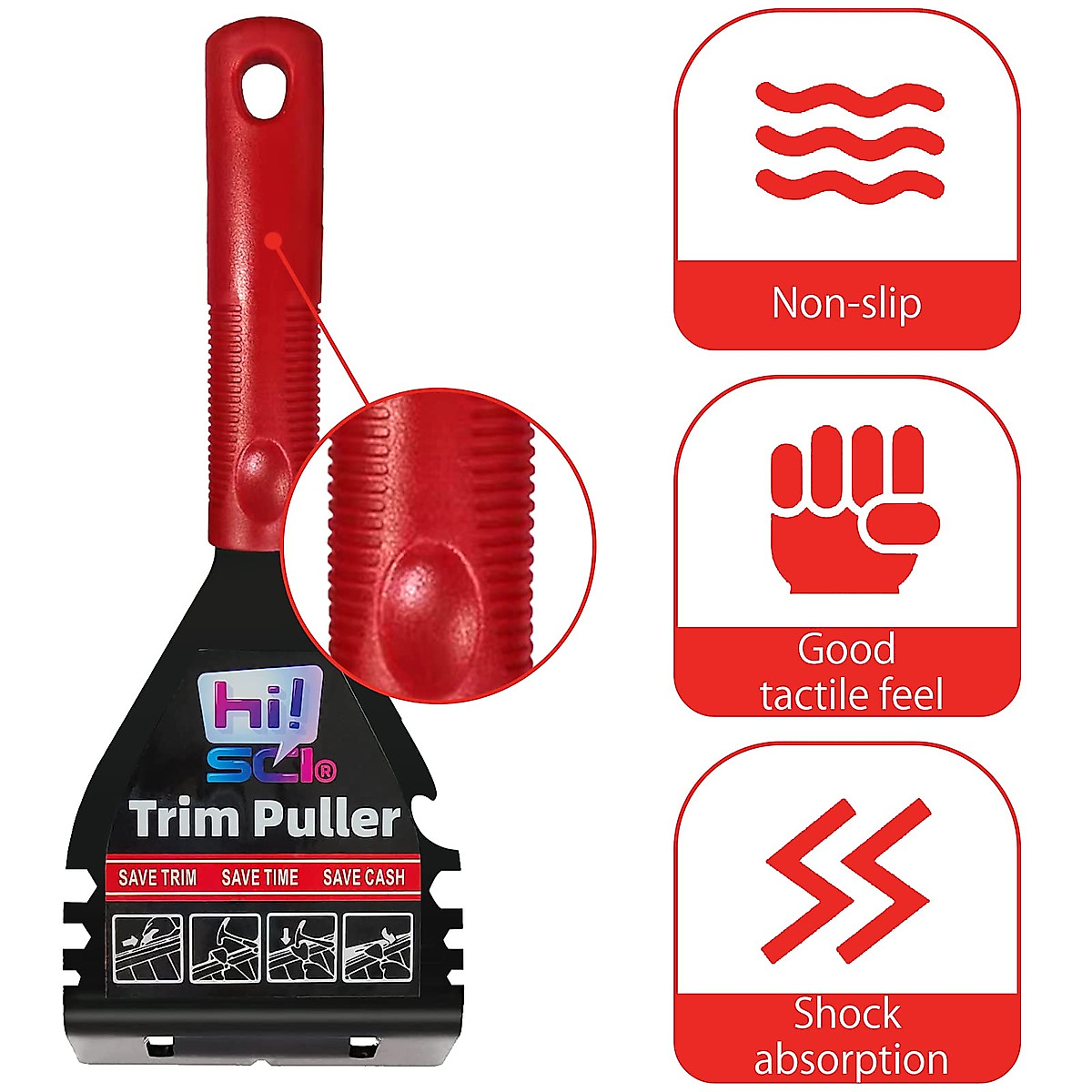 Trim Puller for Baseboard Tile Removal Tool Heavy Duty Pry Bar, Flat Pry Bar for Commercial Work, Molding, Siding and Flooring Removal