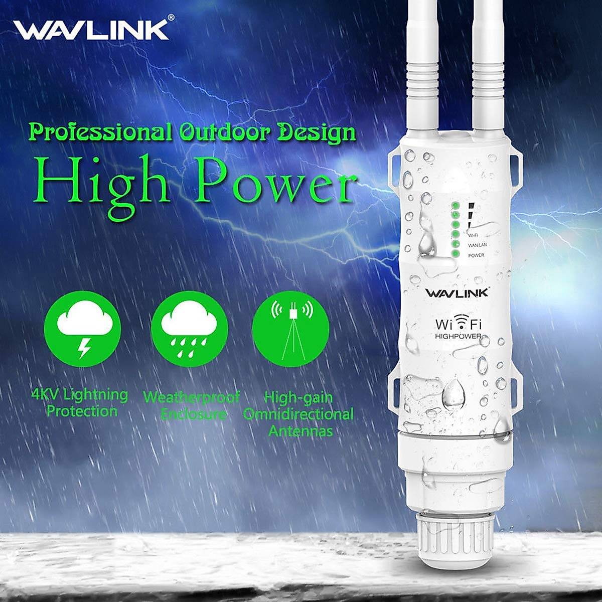 N/C (Upgrade Version) AC600 Dual Band 2.4+5G 600Mbps Outdoor WiFi Extender,3 in 1 Outside Weatherproof PoE Access Point (AP)/ Wireless Repeater/Router/Internet Bridge Amplifier Signal Booster