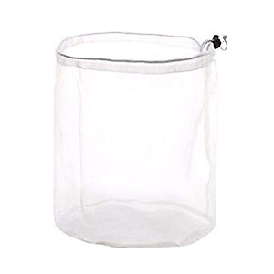 Shuohu 1 Piece Mesh Laundry Bags for Delicates,Anti-Tangle Washing Machine Drawstring Laundry Bag - White M