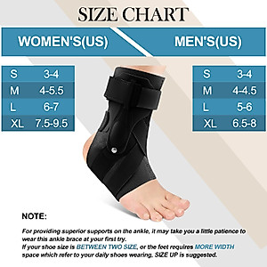 ZOUYUE Ankle Brace, Ankle Support Brace for Ankle Sprains, Ankle Braces for Men Women, Ankle Support Sprained Ankle Brace for Basketball Soccer Volleyball - L