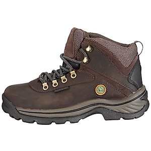 TimberlanD Women's White LeDge MiD Ankle Boot,Dark Brown,8 M US