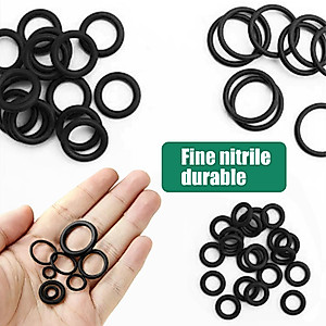 gunhunt 300 PCS Car Seal Ring Classification Kit, 18 Sizes of High Pressure and High Temperature Resistant Rubber O-Rings, Car Air Conditioner A/C Repair Gasket Seal Ring, Universal for Cars (Black)