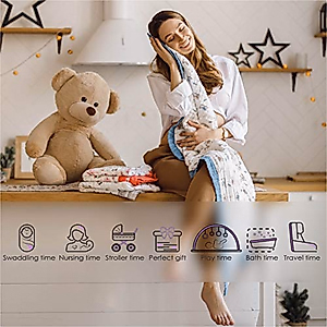 Kofaneek Blanket Toddler for Newborn, Infant, Unisex, Boy & Girl, 6 Layers Soft and Breathable, 43X43 inches, Ideal Lightweight Cotton Muslin (Blue Snail)