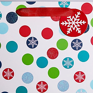 SUNCOLOR Pack of 12 Christmas Gift Bags Assorted Sizes With Handle (4 Extra Large 16", 4 Large 12", 4 Medium 9")