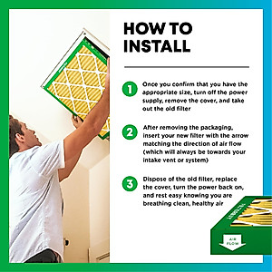 Filterbuy 20x25x1 Air Filter MERV 11 Allergen Defense (5-Pack), Pleated HVAC AC Furnace Air Filters Replacement (Actual Size: 19.50 x 24.50 x 0.75 Inches)