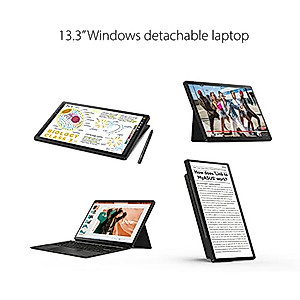 ASUS VivoBook 13 Slate OLED 2-in-1 Laptop, 13.3" FHD OLED Touch Display, Intel Pentium N6000 Quad-Core CPU, 4GB RAM, 128GB eMMC, Windows 11 Home in S Mode, Black, T3300KA-DH21T