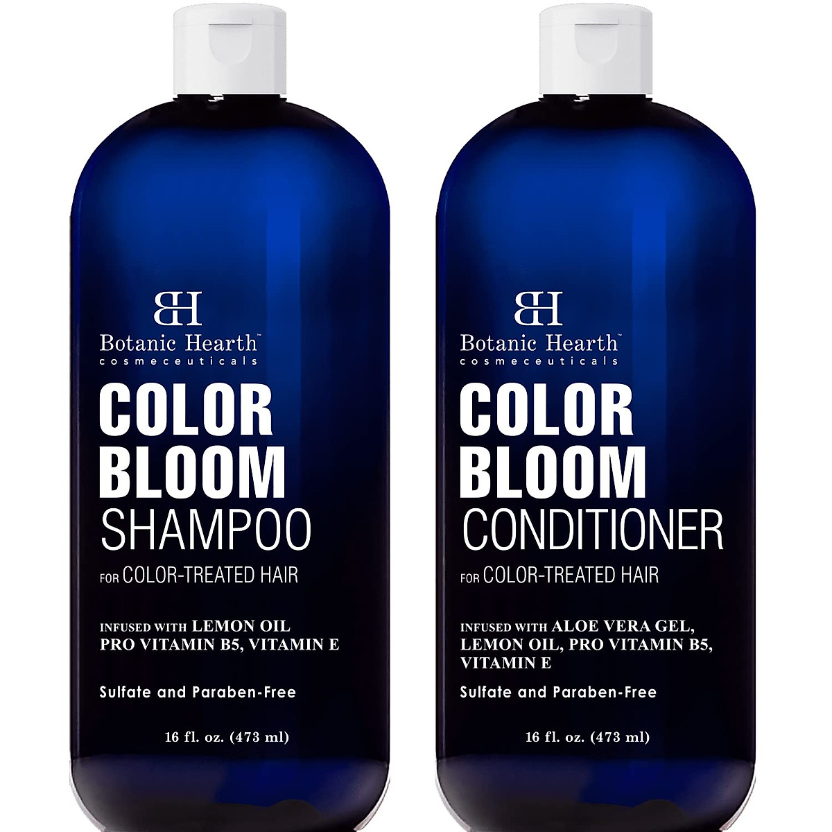 BOTANIC HEARTH Sulfate Free Shampoo and Conditioner - for Dry Damaged and Color Treated Hair - With Conditioning & Color Enhancing Ingredients - Color Safe Shampoo - For Men and Women -16 fl oz each