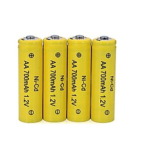Cotchear 1.2V AA Rechargeable Battery, Size AA 700mAh Rechargeable Ni-Cd Batteries 4Pcs AA Battery - Rechargeable Cycle Used More Than 500 Times (4pcs)