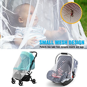 Mosquito Net for Stroller, Stroller Bug Net, Stroller Insect Mesh Net, Baby Insect Netting for Stroller, Car Seat, Bassinet, Cradle, Portable Mini - Universal Stroller Accessories (2 Pack)