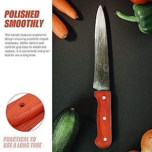 DOITOOL 2Pcs Wood Knife Scales Kitchen Knife Handle Replacement Kitchen Repair Handle for Sashimi Natural Wood Handle Replacement