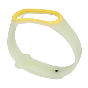 Kafuty-1 Watch Band for Mi Band 6 5 4 3 NFC, Silicone Smartwatch Wrist Luminous Band, Anti Lost Replacement Strap with Porous Adjustment, Smartwatch Bands Wristband Accessories