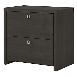 Bush Business Furniture Echo 2 Drawer Lateral File Cabinet, Charcoal Maple