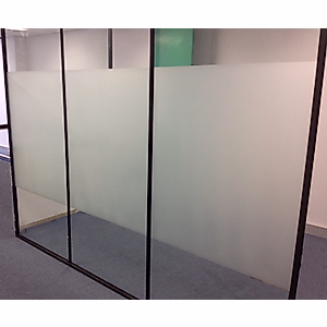 Aibily Privacy Adhesive Window Film, Frosted Glass Sticker for Bathroom/Kitchen/Home, Etched Glass Vinyl Film for Heat Control/Glare Blocking