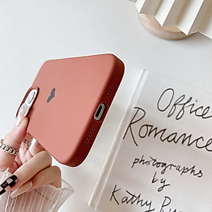 Jmltech Compatible with iPhone 13 Pro Max Case Silicone Liquid Women Men Slim Protective Full Body Protection Soft Cute Phone Case with Anti-Scratch Soft Microfiber for iPhone 13 Pro Max Dark Brown