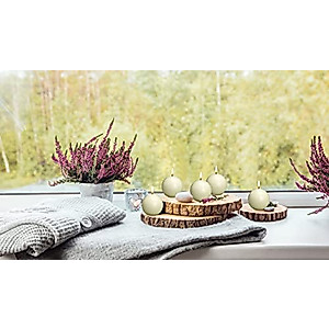 Bolsius Set of 2 Ivory Ball Candles - 2.75 inch Unscented Candle Set - Dripless Clean Burning Smokeless Dinner Candle - Perfect for Wedding Candles, Parties and Special Occasions