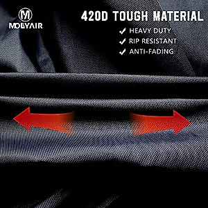 MOLLYAIR Shelf Cover - Black Oxford Cloth Fabric with Waterproof and Water-Resistant Coating,36x18x54 inch