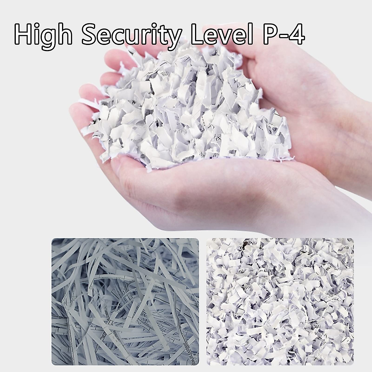 Shredders for Home Office 6-Sheet Cross Cut Shredder Shreds Paper/Credit Card/Staple/Clip Jam Proof Paper Shredder P-4 Security Level (Color : White, Size : 32x19.5x41.6CM)