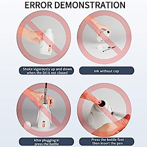 fanelod Calligraphy Set, Portable Calligraphy Ink Pen, Transparent Calligraphy Ink Pens Automatic Inking Automatic Ink Absorption Calligraphy Pen Set for Handwriting Lovers Birthday Gift