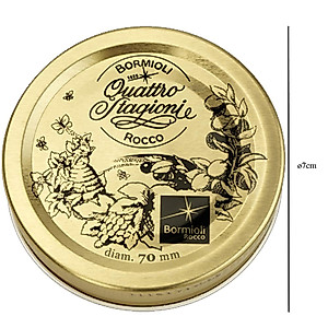 Bormioli Rocco Quattro Stagioni 2.75" Flip Top Canning Jar Lids, Rustic Gold