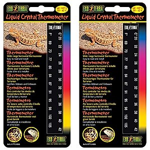 Exo Terra 2 Pack of Liquid Crystal Terrarium Thermometers