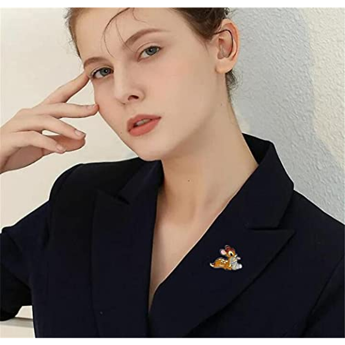 Anime Bambi Lapel Pins Cute Deer Brooch Enamel Pin Brooches on Clothes Badges Backpack Fashion Accessories Jewelry Gift