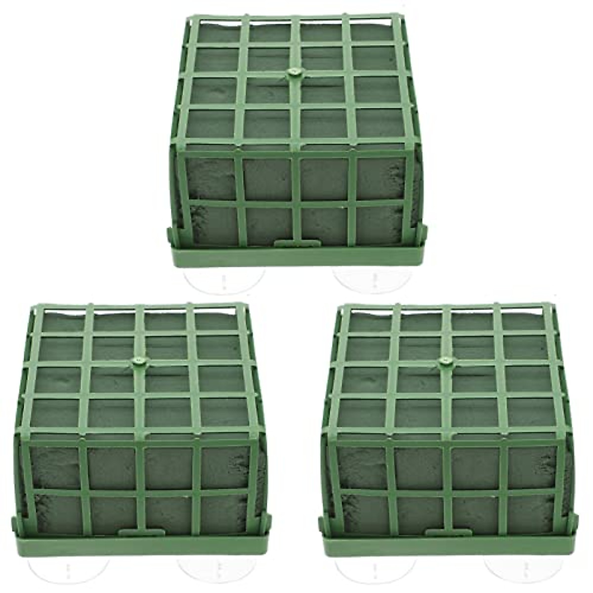 Ciieeo 3pcs Car Ornament Green Flowers Car Mount Car Decorations Greenery Floral Foam Dining Room Table Decor Car Kit Flower Sucker Base Fresh Floral Sucker Base Happy Word Wedding