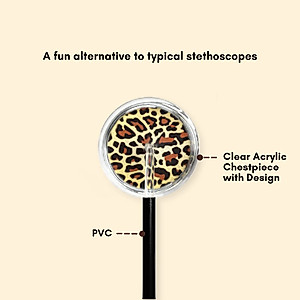 Great For Veterinarians Black Leopard Stethoscope