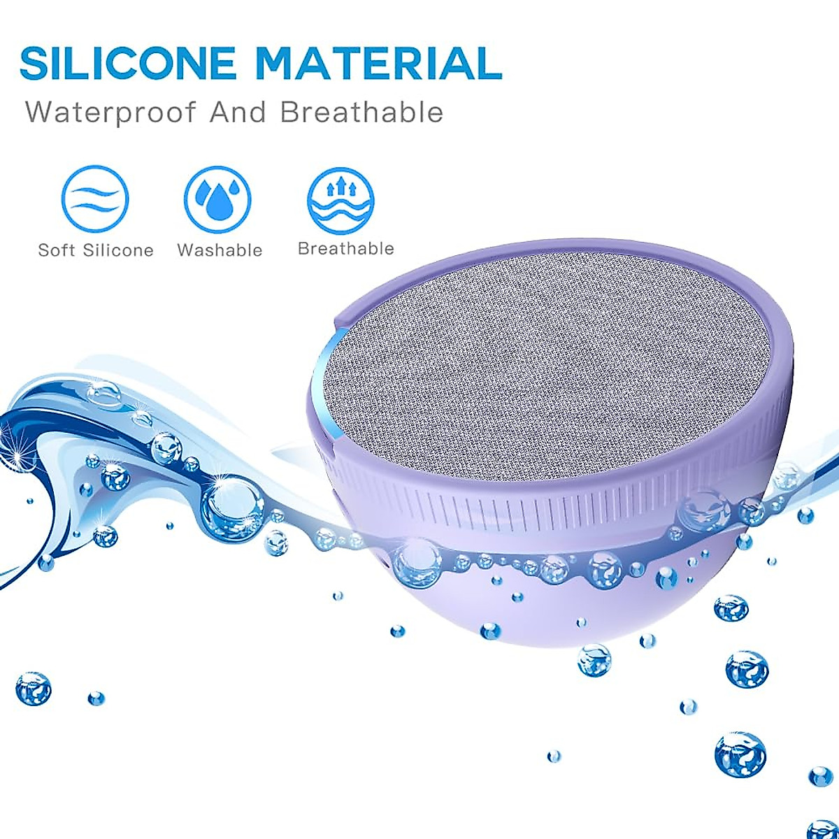 sikiwind Speaker Cover, Silicone Au-dio Box Cover Case Waterproof Speaker Protective Sleeve Shockproof Anti Drop Accessories for Amazon Echo Pop