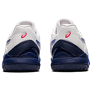 ASICS Women's Gel-Resolution 8 Tennis Shoes, 7.5, White/Lapis Lazuli Blue