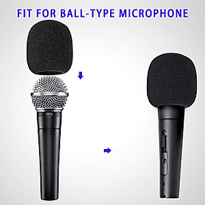 6 PCS Handheld Microphone Windscreen - Mic Pop Filter for Studio Microphone, Bluetooth Handheld Microphone and Wireless Handheld Microphone, Microphone Cover for Singing Handheld Mic by YOUSHARES
