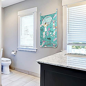 Oyihfvs Enthic Llama Alpacas Cacti Cactus Clouds On Turquoise 1PC Hanging Laundry Hamper Bag, Dirty Clothes Bag Over The Door, Wall Cloth Basket with Hooks Storage College Closet for Bathroom Bedroom