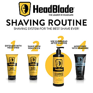 HeadBlade ClearHead Men's Refreshing Post Shaving Aftershave Lotion Help prevent Ingrown Hair & Irritation - 5oz