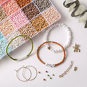 TEXGIZRLY 3mm Glass Seed Beads for Bracelets Making, Friendship Bracelet Making Kit for Girls, 24 Colors Bead Bracelet Kit, Beads for Jewelry Making Kit, DIY, Arts, Crafts Gifts Age 3+ (3MM-A)