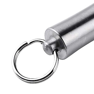 ShineIn Stainless Steel Pocket Toothpick Holder,Portable Waterproof Toothpick Dispenser with Key Ring for Purse Outdoor Travel Daily Life