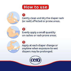 Crema Cero Diaper Rash Cream for Baby With Zinc Oxide – High-Strength Diaper Cream for Quick Relief and Protection – Hydrating and Soothing Baby Balm – 3.9oz