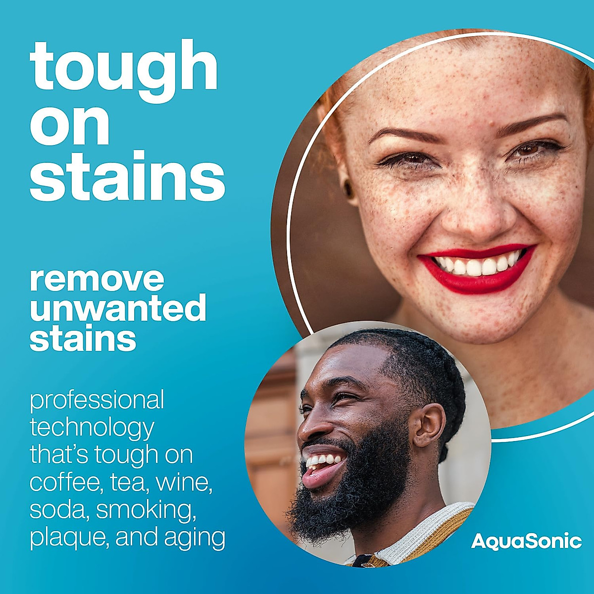 AquaSonic Professional Teeth Whitening Strips - Enamel Safe Teeth Whitening with Hydrogen Peroxide - Easy to Use, Non-Slip, Affordable & Effective (Unflavored)