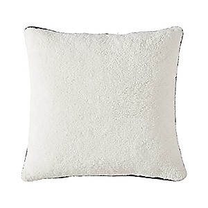 Eddie Bauer Home Throw Pillow with Zipper Closure, Perfect Home Decor for Bed or Sofa, 20" x 20", Polar Bear Grey/White