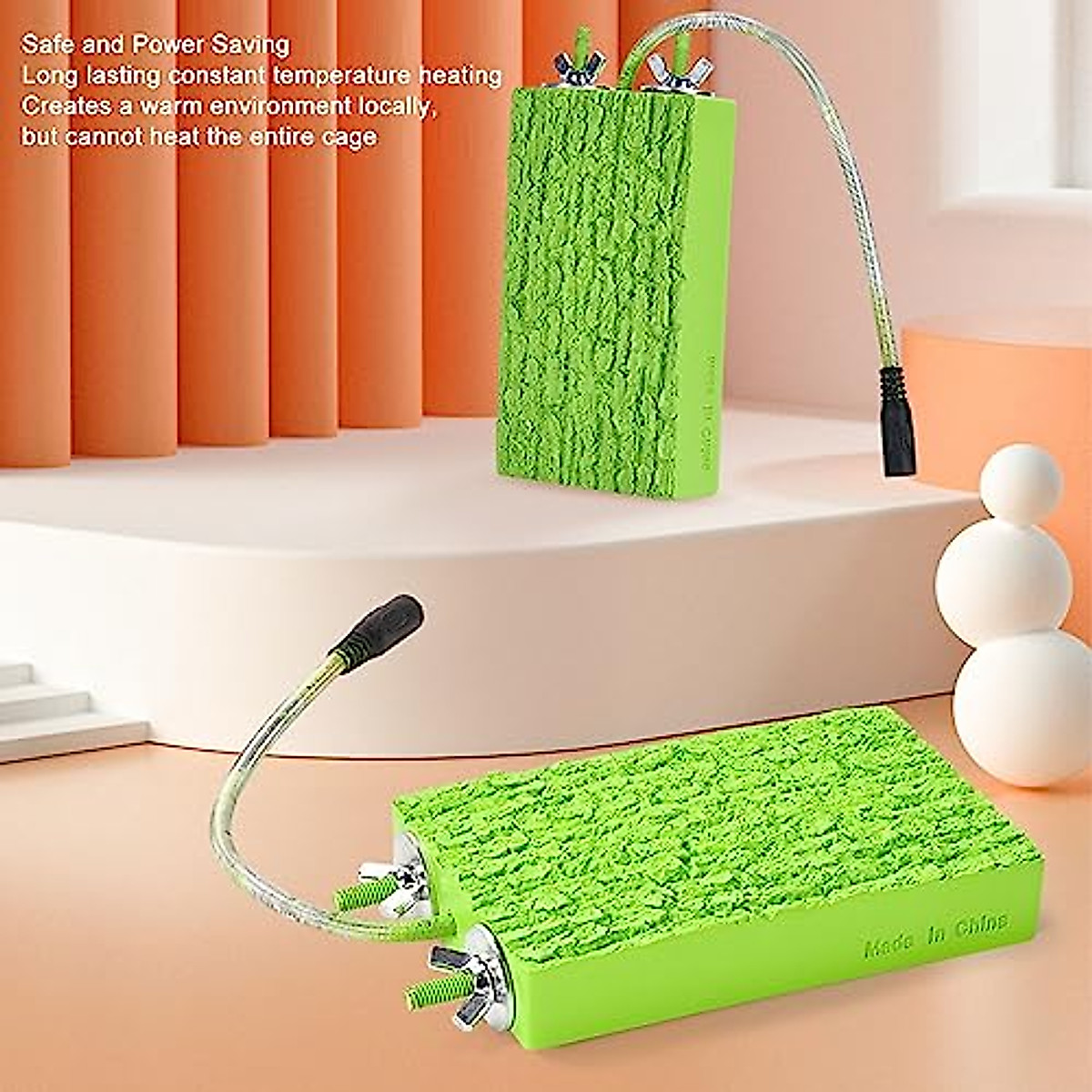 Warm Pet Perch Stand, Safe Heating Bird Perch Platform Constant Temp 5W Toxic Free for Hamster US Plug 100‑240V