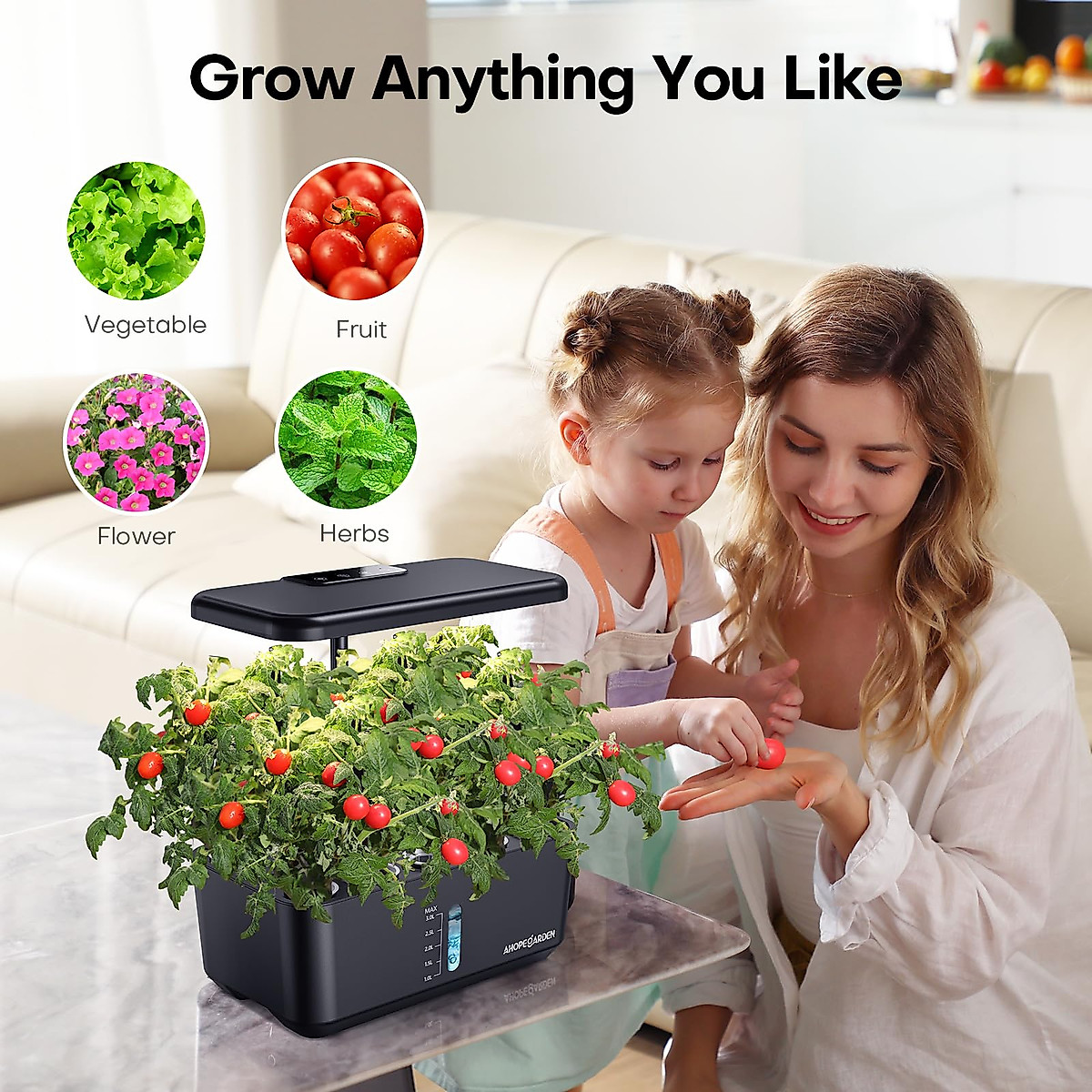 87pcs Seed Compatible with Aerogarden and All Brands - Grow Anything Kit for Indoor Garden Hydroponics Growing System with 40 Grow sponges, 40 Pod Labels, 6 A&B Plant Food, 1 Tweezers