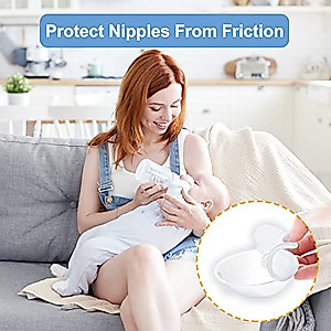 Breast Milk Catcher, Milk Collector for Breastfeeding Mother, Breast Shells, Breastmilk Collector with Plugs, for Milk Leaks, Protect Cracked Nipples&Collect Breastmilk, Silicone Nursing Cups-2PCS