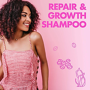 Umberto Giannini Curl Repair Shampoo, Vegan & Cruelty Free Repair & Growth Formula with Seaweed, Wheat Bran & Caffeine, 250 ml