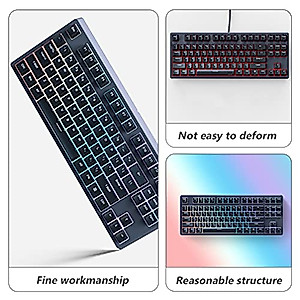 OSALADI RGB Keyboard Mechanical Keyboard Keypad USB Gaming Keyboard 87 Keys Keyboard Combo Cordless Mechanical Keyboard Set for PC Laptop Mechanical Keyboard Mice Mechanical Keyboard