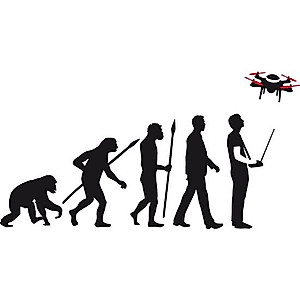 CafePress Evolution Of Man Controlling Drone Model Mugs Ceramic Coffee Mug, Tea Cup 11 oz