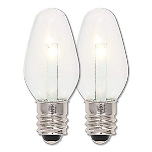 Westinghouse 5511100 0.75 (7-Watt Equivalent) C7 Clear, Candelabra Base, 2 Pack LED Light Bulb, 2 Count (Pack of 1), 2 Piece