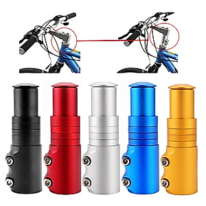 WIROJ BlueSunshine Bike Handlebar Riser Bicycle Fork Stem Raiser Extender Head Up Raiser Aluminum Alloy (Black)