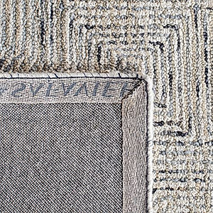 SAFAVIEH Aspen Collection 8' x 10' Grey/Beige APN286F Handmade Boho Wool Area Rug