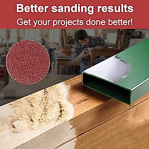 POTUINOM 100PCS 2 Inch Sanding Disc Sander Attachment Disc 240-Grit Hook and Loop Sandpaper Alumina Orbital Sander Pads for Polishing, Grinding, Woodworking