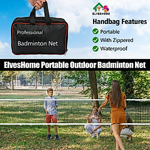Professional Badminton Net for Backyard, Portable With Bag, Volleyball Net Outdoor, Replacement for Beach Schoolyard Competition, Size 20FT X 2.5FT