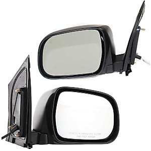 Kool Vue Left & Right Power Non-Heated Door Mirrors Compatible With Toyota Sienna 2004-2010 Textured Pair