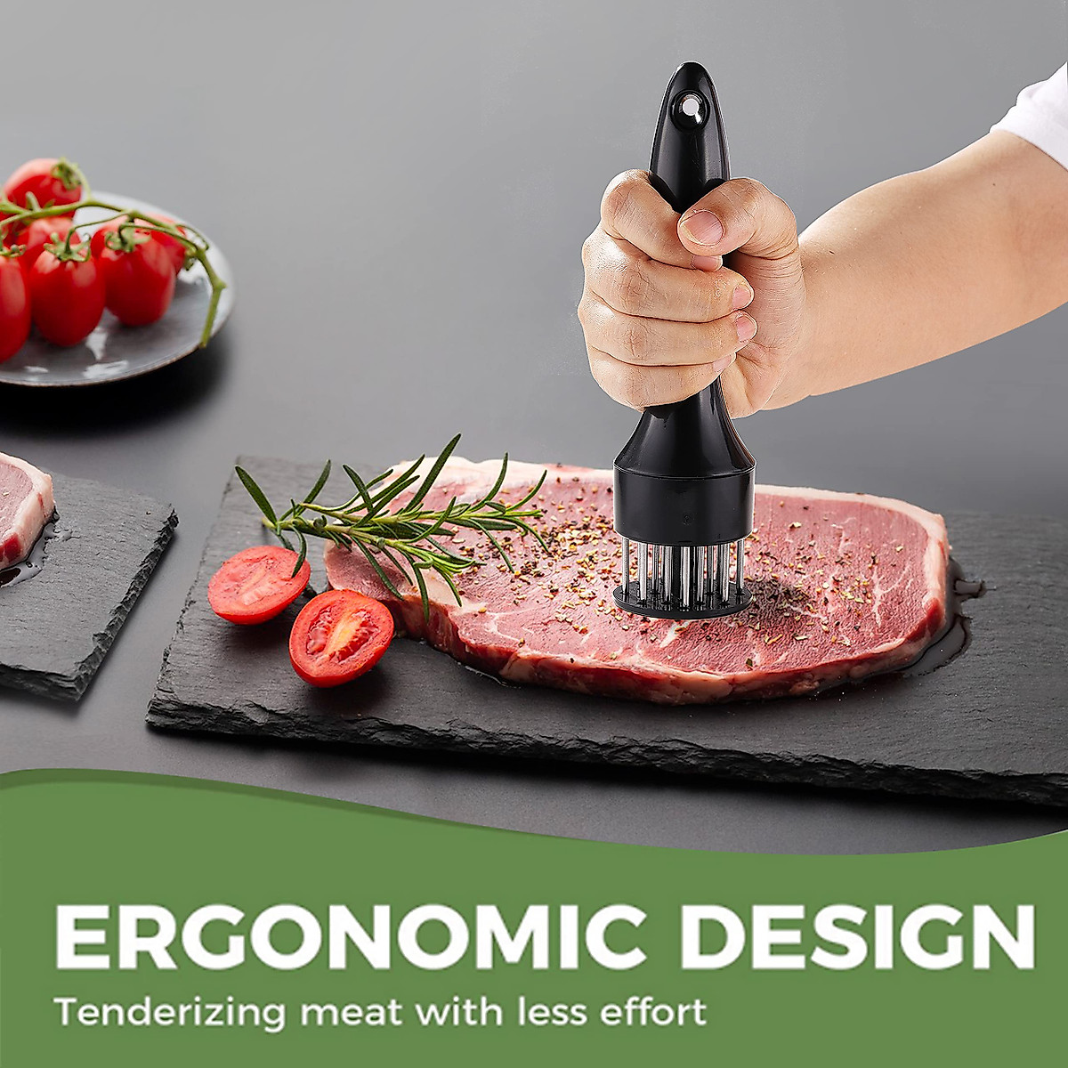 Meat Tenderizer, OLULU Stainless Steel Needle Ultra Sharp 20 Blades Meat Tenderizer Tool for tenderizing Chicken, Beef, Steak, Veal and Pork